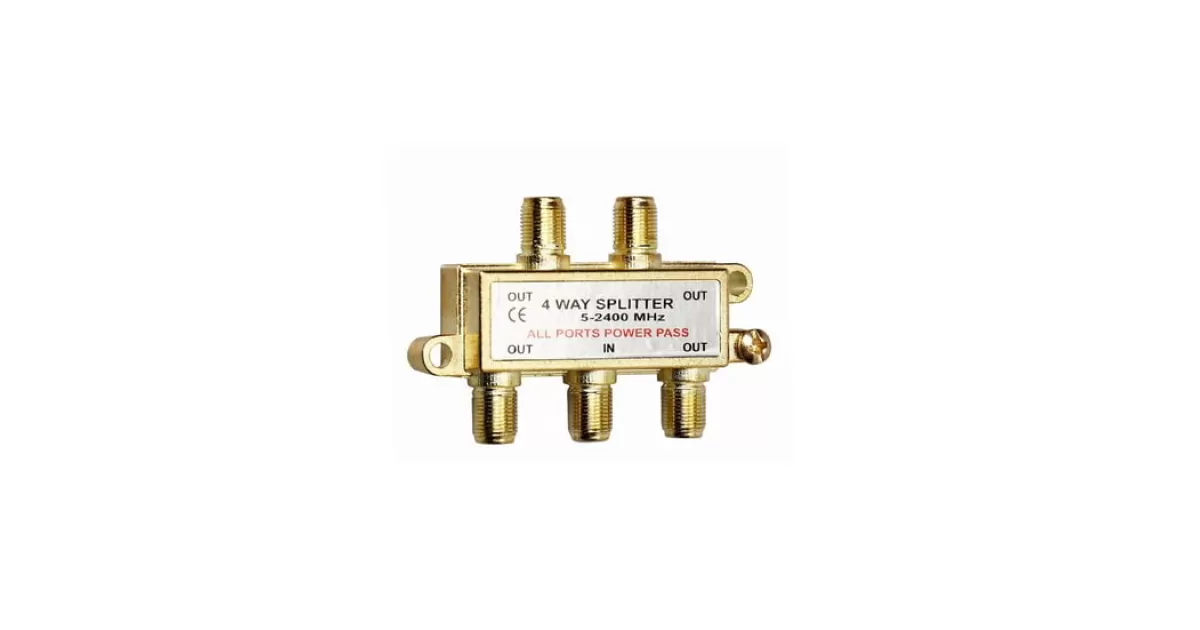 Buy 4 Way TV STB splitter Frequency Range 5-2400 MHz